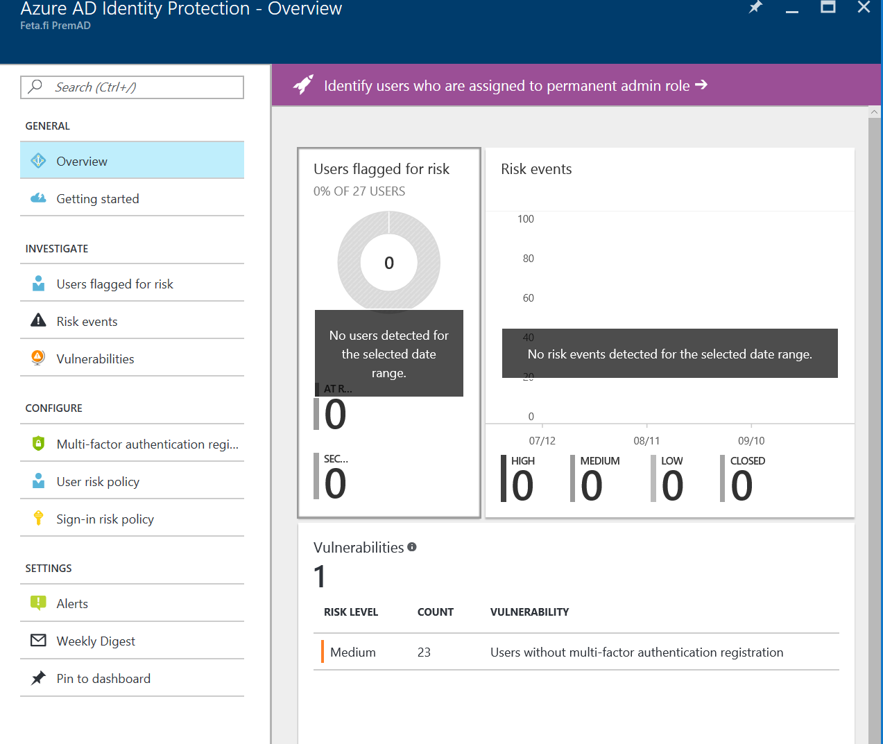Azure AD Identity Protection in Action – Sam's Corner