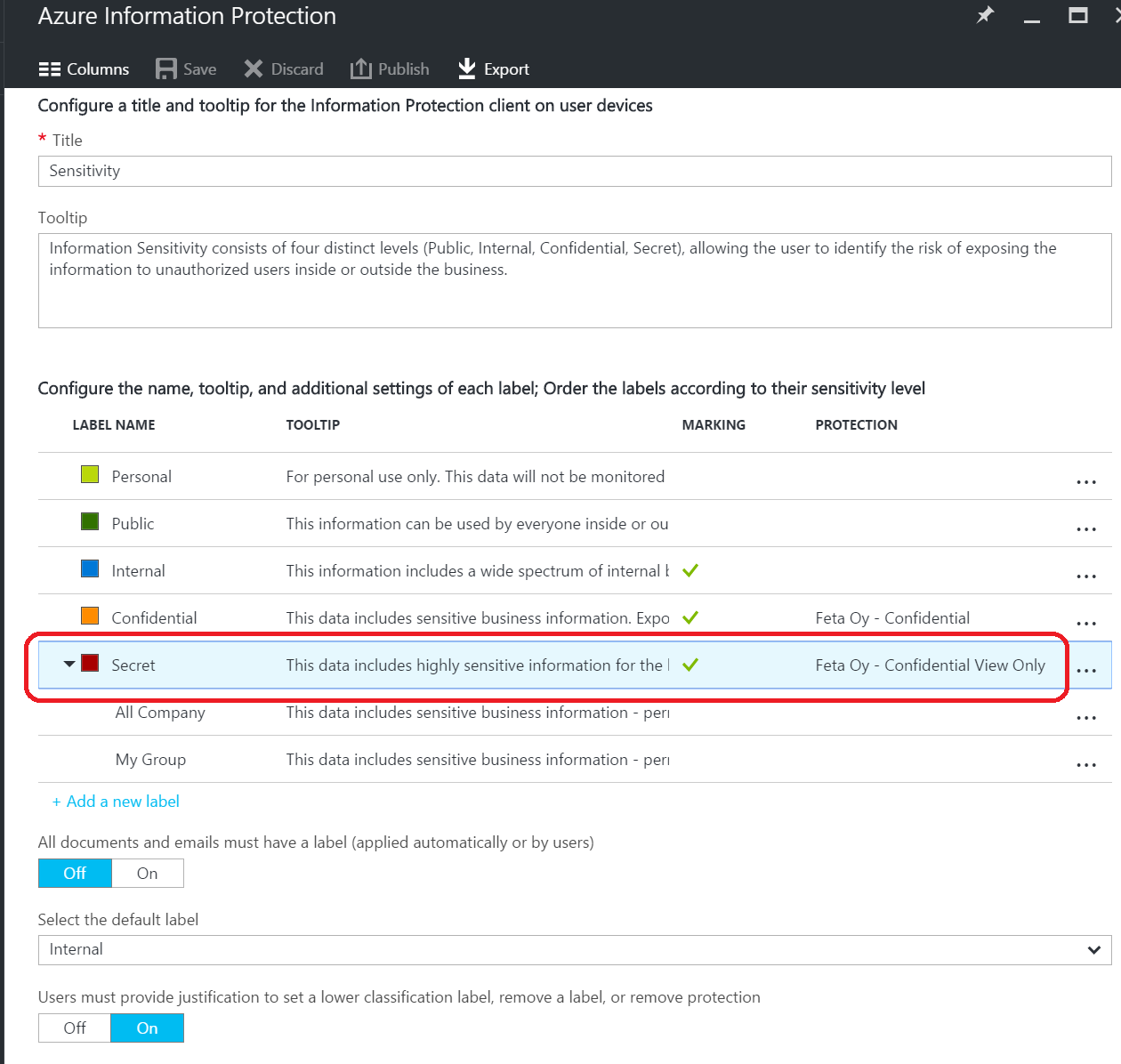 Azure Information Protection in Action – Sam's Corner