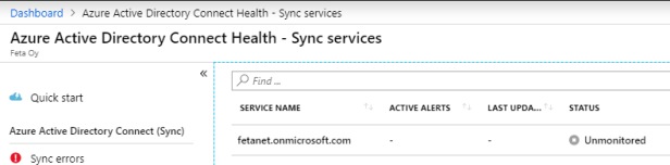 How To Fix – Azure AD Connect Health Status – Unmonitored – Sam's Corner