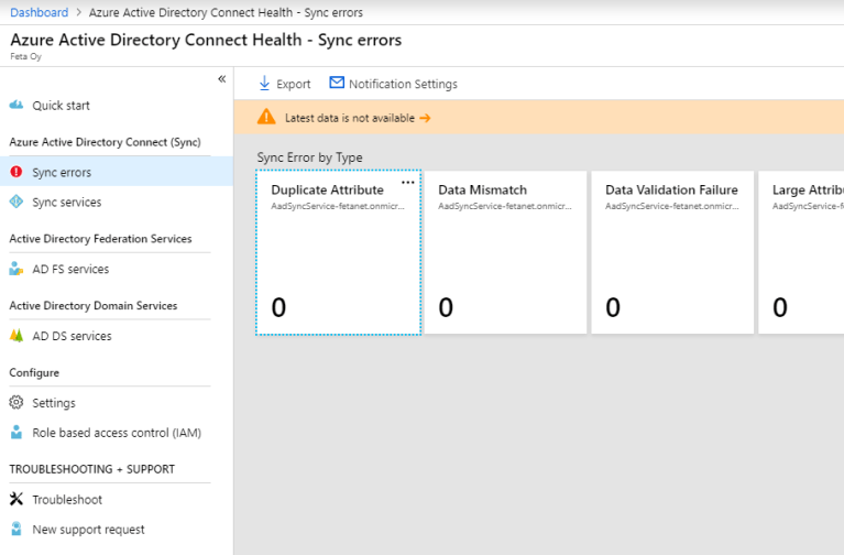 How To Fix – Azure AD Connect Health Status – Unmonitored – Sam's Corner