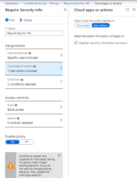Require Security Info via Conditional Access – Sam's Corner