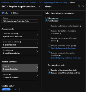 Conditional Access – Require App protection policy – Sam's Corner