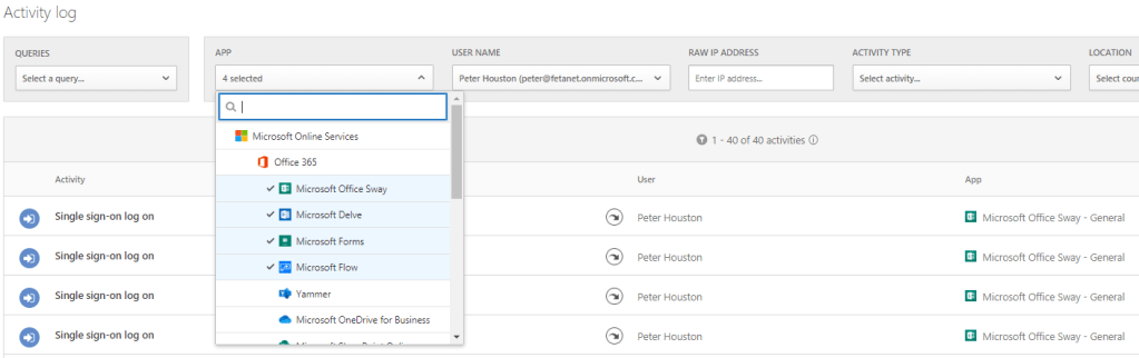 Office 365 Audit Events – Visibility In Cloud App Security – Sam's Corner